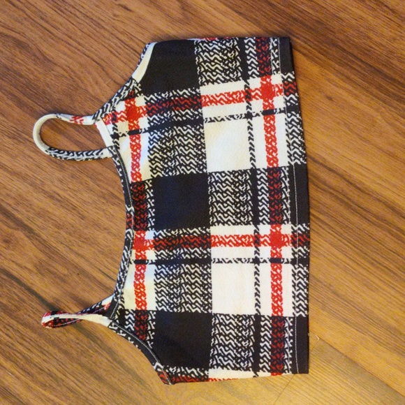 SHEIN | Shirts & Tops | Shein Checkered Crop Top | Poshmark